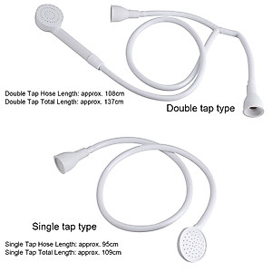 Zerodis Pet Faucet Sprayer, Pet Shower Spray Head Hose Push On Bath Tub Sink Faucet Attachment Washing Hair Hairdresser for Laundry Bathroom Kitchen(Single Head)