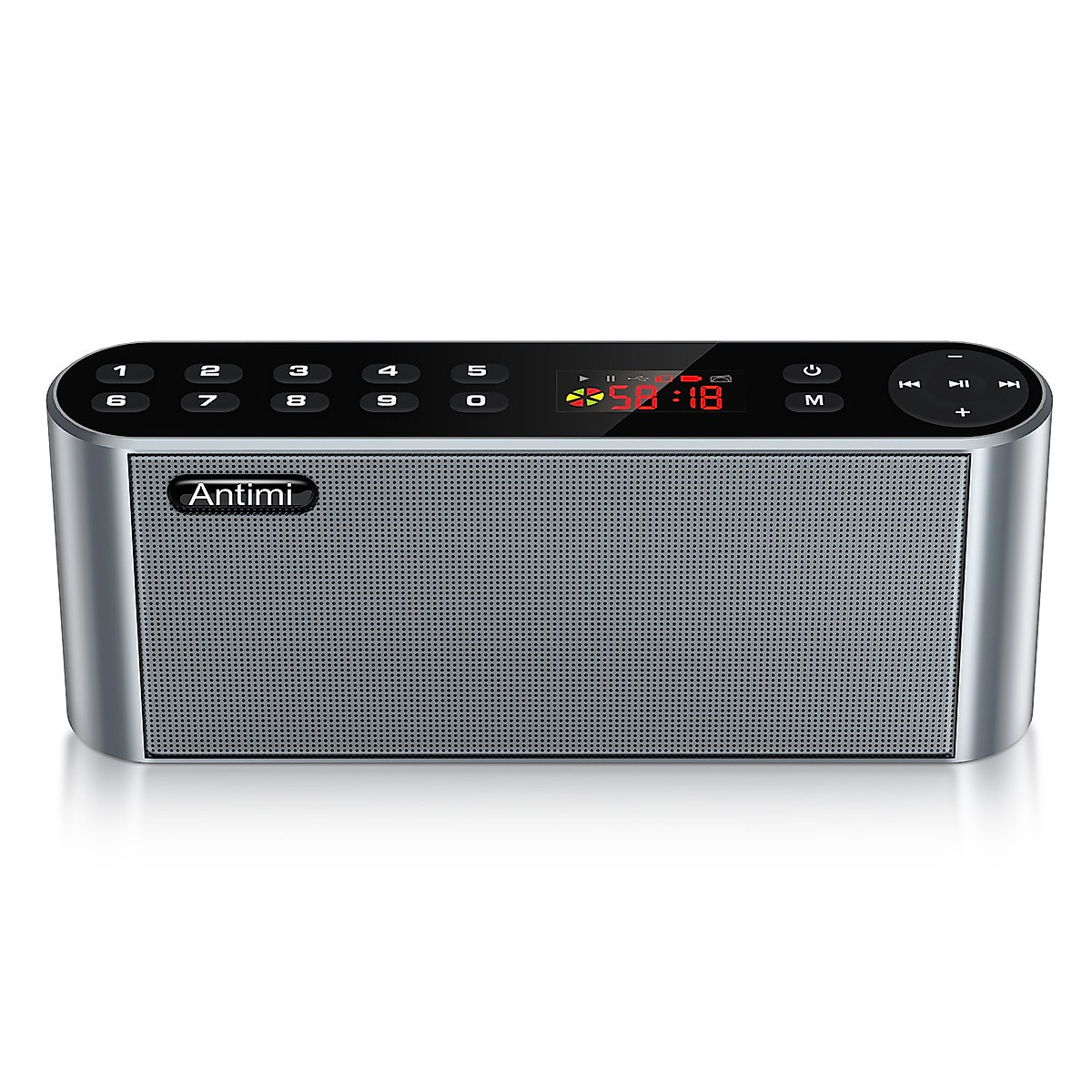 Antimi Bluetooth/FM Radio/MP3 Player Portable Wireless Speaker (Black)