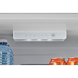 iio Retro Refrigerator With Bottom Freezer - Full Size 24 Inch Wide 11 Cu Ft - Frost Free, Fast Cool, 360° Multiflow Cooling, Space Saving, Environmentally Friendly (Left Hinge, White)