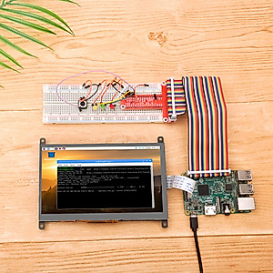 OSOYOO 7 Inch DSI Touch Screen LCD Display 800x480 for Raspberry Pi 5 4 3A 3B+ 2 - Portable Capacitive Touchscreen Monitor with DSI Cable - Great for DIY IOT Circuits and Coding Beginners