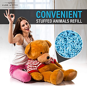 Jade Active Bean Bag Filler, 10 LBS Premium Bean Bag Booster Shredded Memory Foam, Soft Foam Stuffing for Dog Bed or Couch Cushion, Bean Bag Filling Even for Artwork