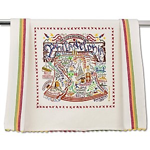 Catstudio Philadelphia Dish Towel - U.S. City Souvenir Kitchen and Hand Towel with Original Artwork - Perfect Tea Towel for Pennsylvania Lovers, Travel Souvenir