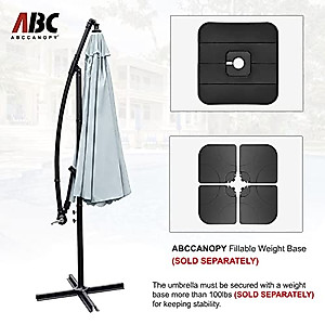 ABCCANOPY Premium Cantilever Patio Umbrellas 9FT (Light Gray)