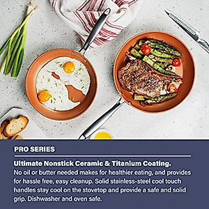 Gotham Steel Pro Pots and Pans Set Nonstick, 13 Pc Hard Anodized Kitchen Cookware Set, Induction Cookware Set, Long Lasting Nonstick, Ceramic Coated, Stay Cool Handles Dishwasher Safe, 100% Toxin Free