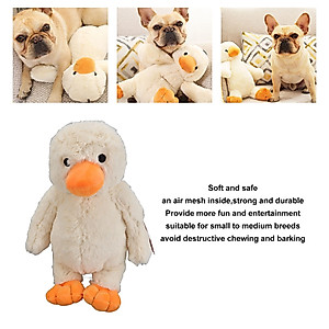 TITA-DONG Dog Plush Duck Squeaky Toy, Dog Cat Play Interactive Toys Relieve Boredom Bite Resistant Squeaky Toys Dog Chew Toys Teeth Cleaning Dog Toys for Small Medium Dogs Pets Supplies(L)