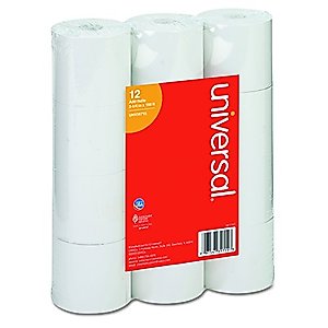 Adding Machine/Calculator Roll, 2-1/4"x150 ft White 12/Pack, UNV35715