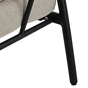 Christopher Knight Home Jansen Set of 2 Outdoor Patio Aluminum Club Chair with Water Resistant Cushions, Beige and Black