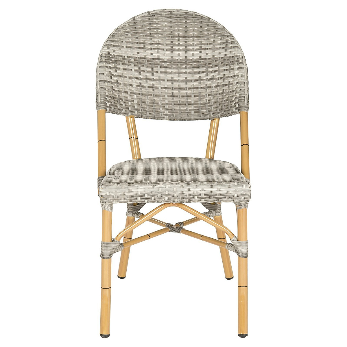 SAFAVIEH Home Collection Barrow Indoor/Outdoor, Set of 2, Brown Stacking Side Chair, 0