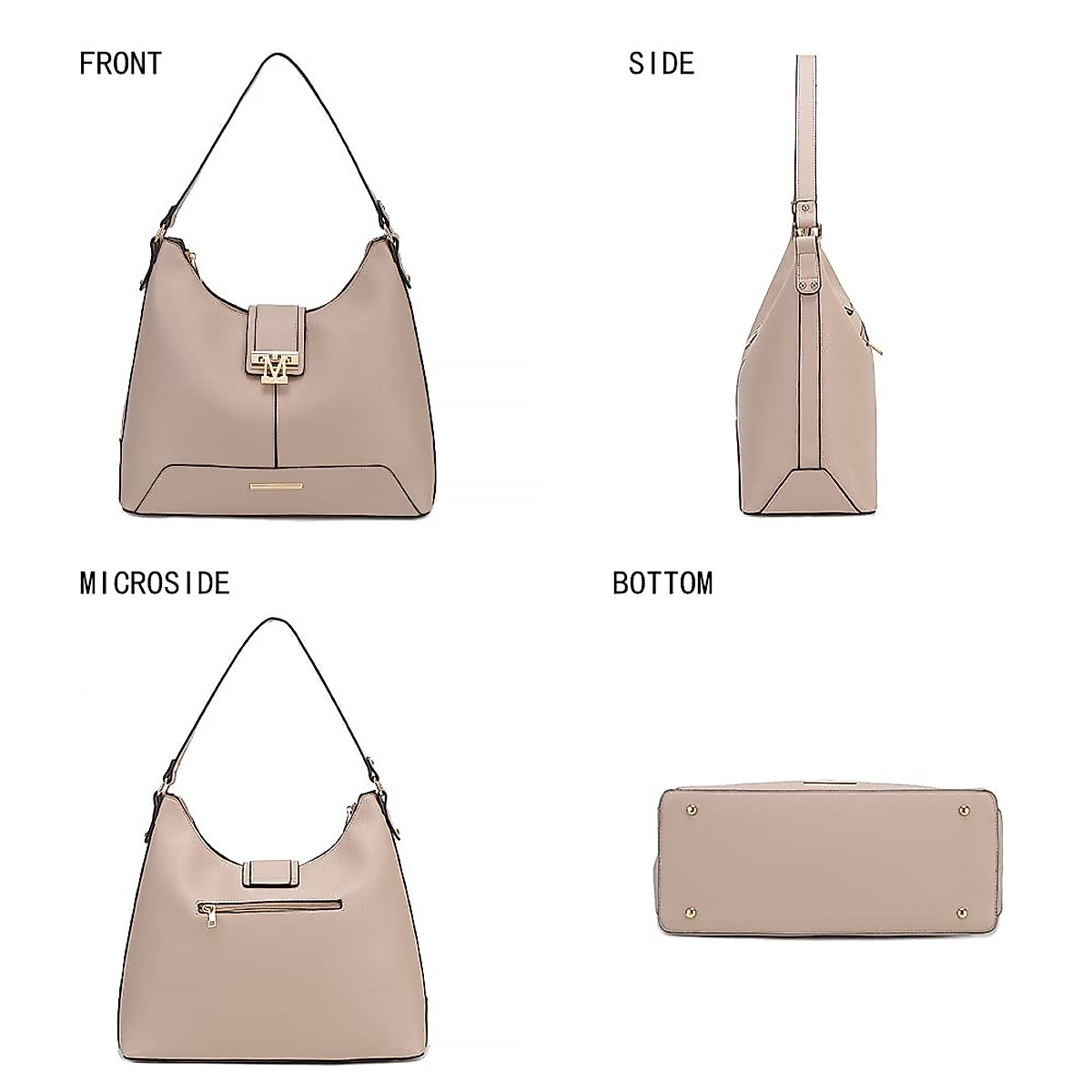 MKF Collection Hobo Bag for Women & Wristlet Wallet Set, Vegan Leather Handbag Purse Set, Shoulder bag by Mia k