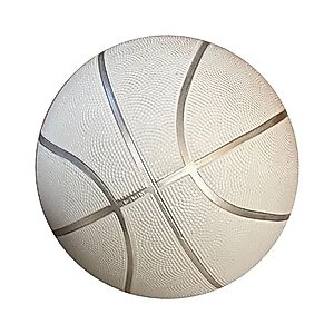 BESTSOCCERBUYS.COM All White Plain Basketball Ball for Autographs Signing Leisure Play Full Size 7
