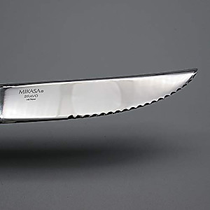 Mikasa Bravo Premium Stainless Steel Steak Knife, Silver (Set of 12)