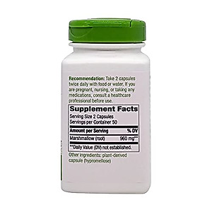 Nature's Way Premium Herbal Marshmallow Root 960 mg per serving 100 VCaps