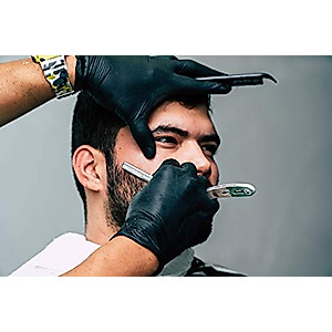 KingSeal LARGE UltraBlack Nitrile Exam Gloves, Medical Grade, Powder Free, 4 MIL, Textured Fingertips - 1 Box of 100 Gloves By Weight