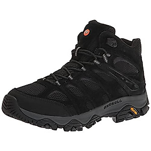 Merrell Men's Moab 3 Mid Hiking Boot, Black Night, 10