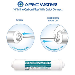 APEC Water Systems High Capacity Pre-Filter Set for Essence Series Reverse Osmosis Water Filter System (1 Count) and Inline Carbon Filter with Quick Connect
