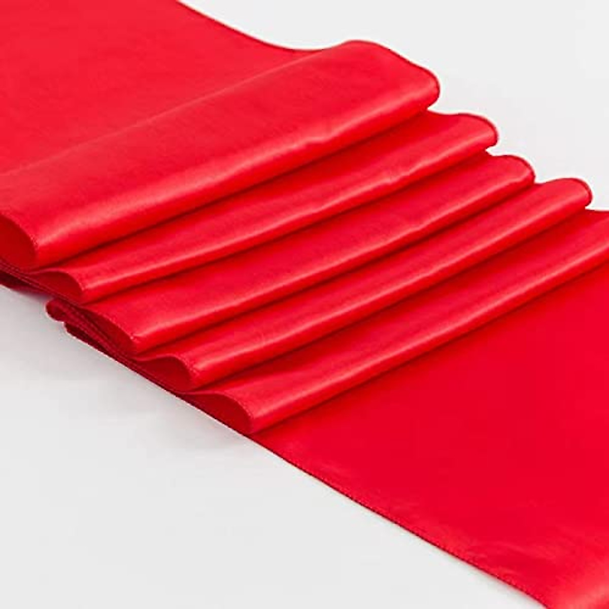 SSYAQRA Red Table Runner Satin - 2Pack 12x108inch Red Runners for Tables Wedding Table Runners Red Runner Bright Silk Smooth Fabric for Wedding Birthday Party Christmas