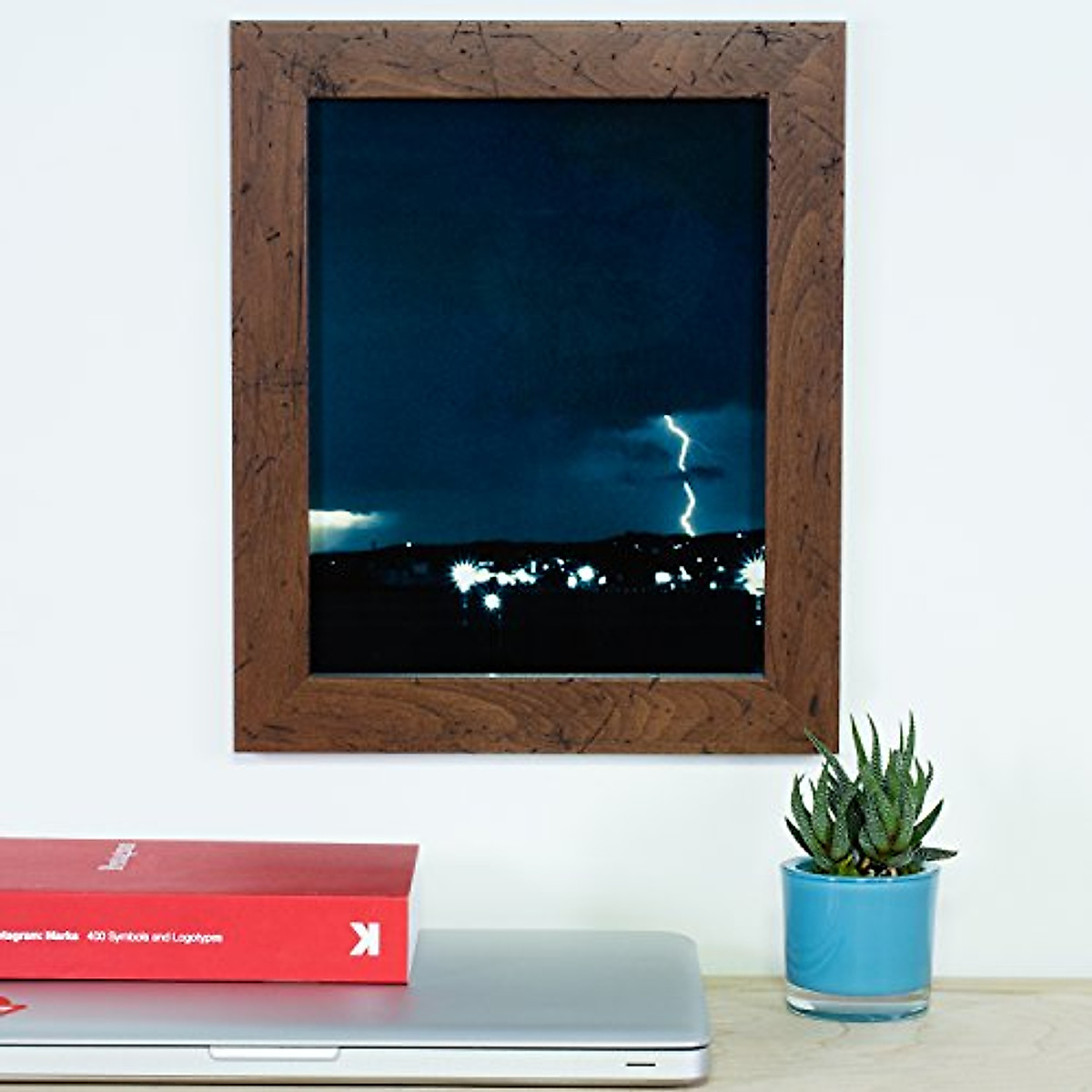Craig Frames FM26DKW 16 by 20-Inch Picture Frame, Smooth Wrap Finish, 1.26-Inch Wide, Dark Brown