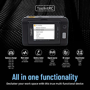 ToolkitRC M9 600W USB-C USB-A Fast Charing DC Smart Charger Adjustable Screen Angle with Audio Function for 1-8S Lipo LiHv Life Battery