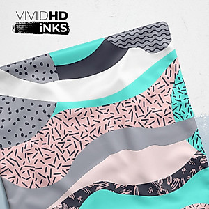 iiRov Summer Design Ink-Fuzed Decorative Throw Pillow - Retro Summer Mint and Coral