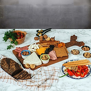 TeakCraft Walnut Cutting Board, Single Piece Wood, Chopping Board, Knife Friendly, Reversible, Cheese Board, The Opus (22x11x1inch)