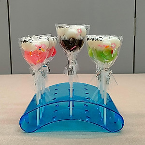 Maybenice Cake Lollipop Holder Display Stand Acrylic Holders 20 Hole Clear Durable Candy Holder for Wedding Party Birthday Dessert Cake Holder