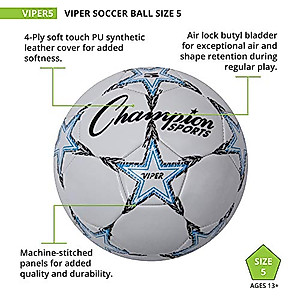 Champion Sports Viper Soccer Ball - Size 5