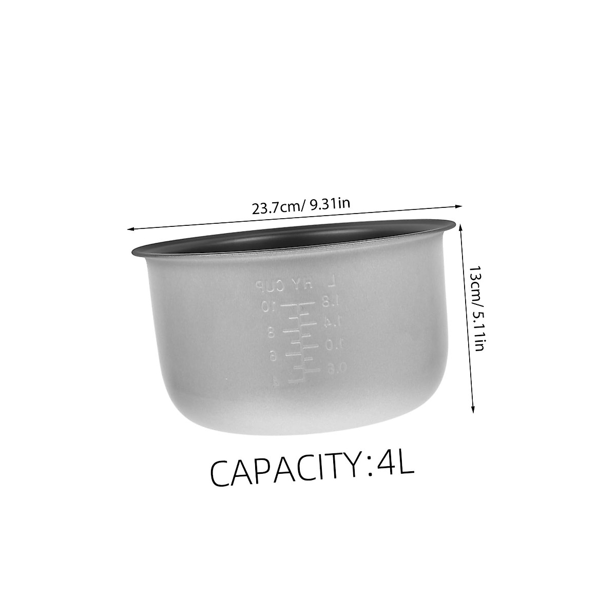 Luxshiny Rice Container Power Cooker Replacement Inner Pot 4L Non-stick Interior Inner Cooking Pot Electric Pressure Cooker Pot Liner Perforated Baking Mat