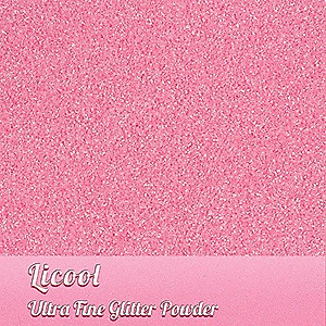 Holographic Fine Glitter, 100g/3.5oz Extra Fine Glitters Powder Packs for Resin, Craft Glitter for Tumblers Candle Slime Making, Festival Body Face Eyeshadow Nail Glitter (Light Pink)