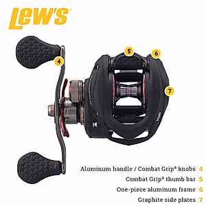 Lew's Tournament MP Baitcast Fishing Reel, Right-Hand Retrieve, 5.6:1 Gear Ratio, 10 Bearing System with Stainless Steel Double Shielded Ball Bearings
