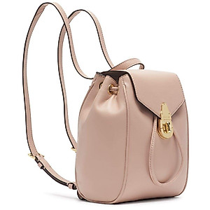 Calvin Klein Soft Lock Lamb Leather Small Convertible Backpack & Crossbody, Pale Rose