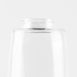 15oz Clear Glass Foaming Hand Soap Dispenser Bottle with Matte Black Metal Pump - Refillable & Modern Farmhouse Style - for Kitchen & Bathroom Countertops; Hand Soap, Foaming Soap