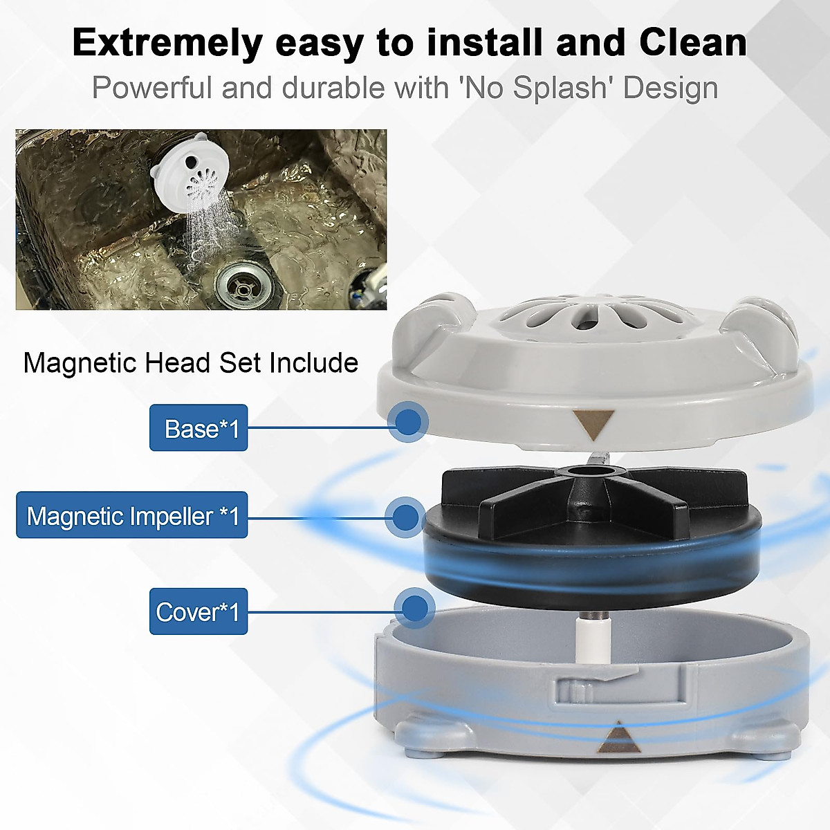 RO6G Pedicure Chair Magnetic Jet Head BF-004 for Pedicure Foot Spa Chair |spa Massage Chair| Tubs Spa Chairs Accessories,Portable Jet Spa - 2 Pack