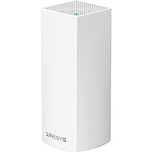 Linksys WHW0301 Velop Intelligent Mesh WiFi System: AC2200 Tri-Band Wi-Fi Router, Wireless Network for Full-Speed Home Coverage (White, 1-Pack)