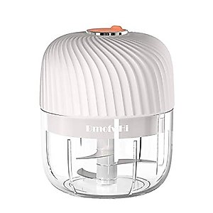 DmofwHi Electric Garlic Chopper,Cordless Mini Chopper With USB Rechargeable,304 Stainless Steel Blade,250ml Portable Electric Mini Food Chopper for Garlic,Ginger,Onion,Meat-Cream White