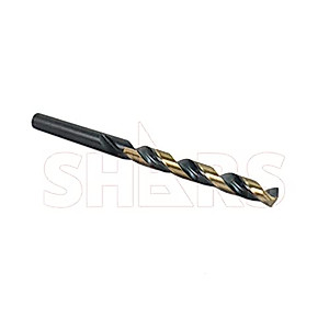Shars 1/16-1/2", A-Z, #1-#60 HSS Heavy Duty Drill Grade Black & Gold Finish Jobber Drill 135° Point Angle 115 pcs Set 404-2929 L