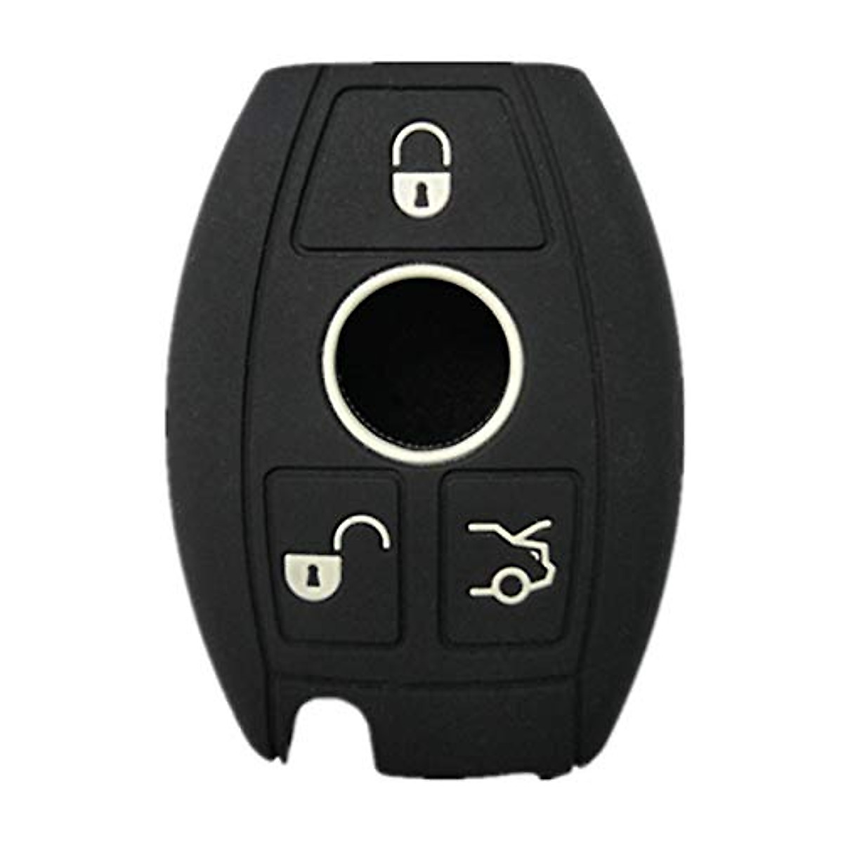 KAWIHEN Silicone Key Fob Cover Case Protector Smart Remote Control Shell Keyless Entry Case Holder Cover for Mercedes Benz W203 W210 W211 AMG W204 C E R CL GL S SL BGA CLS CLK CLA SLK Classe IYZ3312