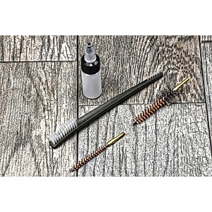 SE 10-Piece Rifle-Gun Cleaning Kit - includes Brass Brushes, Rod Extenders, and Canvas Storage Pouch - GC16M