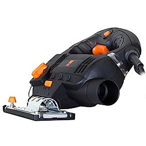 WEN 33606 6.6-Amp Variable Speed Orbital Jig Saw with Laser and LED Light,Black, Silver