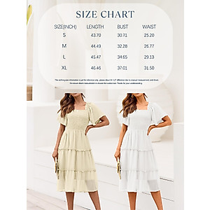 LILLUSORY Spring Midi Graduation Bridal Baby Shower Dresses Women 2024 Summer Casual Flowy Bridal Sun Sundress Trendy Brunch Cute Ladies Vacation Smocked Teacher Clothes Outfits White