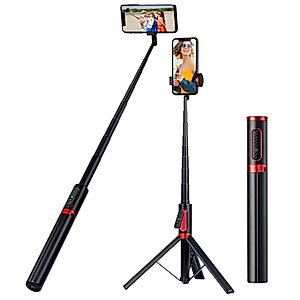 Uranzl 60" Phone Tripod & Selfie Stick Tripod with Remote,Travel &Compact Tripod for iPhone and Android,Cell Phone Tripod Compatible with iPhone 15/14/13/Android