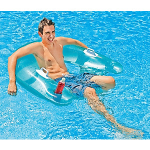 INTEX Sit 'n Float Classic Inflatable Raft Swimming Pool Lounge - (Set of 2)(Colors May Vary)