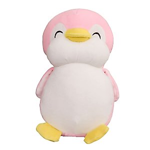 Penguin Plush Pillow, Soft Penguin Stuffed Animal Hugging Pillow Toy Gifts for Birthday, Valentine, Christmas. (Pink,15.7 inches)