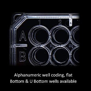 Grow Cells with Olympus 96-Well Tissue Culture TC Treated Plates, Sterile, Individually Wrapped, Flat Bottom Wells, 100 Treated Cell Culture Plates/Unit