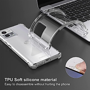 SHYXGLON Clear Ultra Thin Transparent Slim Cover for Motorola Moto ThinkPhone 5G, Soft TPU Flexible Bumper Shockproof Phone Case with Airbag Protection
