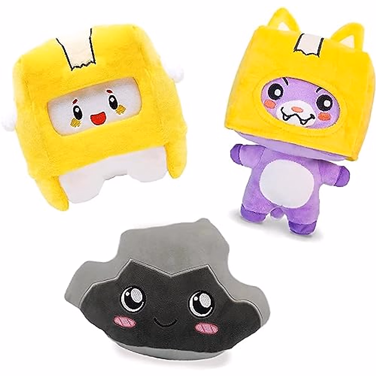 HENGTEE 3PCS Foxy and Boxy Plush Toys Cartoon Robot Soft Toy Cute Plush Toys Gift to Give Boys and Girls Suitable for Collections of Anime Fans Home Decorations (3 PCS)