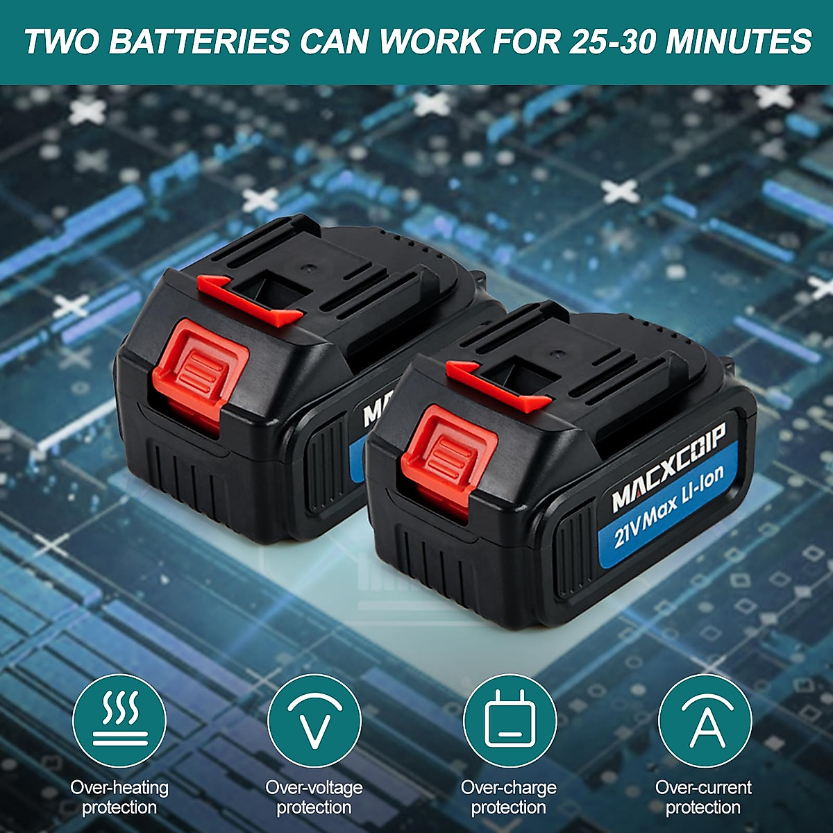 Cordless Leaf Blower - 21V 600W 250CFM 130MPH Electrical Handheld Blower with 2 Batteries & Charger, Battery Powered Leaf Blower Lightweight for Leaf, Snow, Dust Blowing