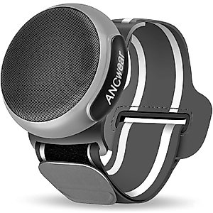ANCwear Wearable Bluetooth Speaker, TWS Dual Pairing Portable Speaker, Clip on Bluetooth Speaker Watch MP3 Player, Waterproof Outdoor Speaker for Motorcycle, Bike, Hiking, Running