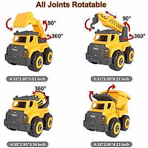 Lugarts Take Apart Building Toys Truck | Construction Gift Toys for 3,4,5,6,7 Years Old Boys | Boy Toys for Kids | Educational Indoor Outdoor Beach Toys for Playing with Sand