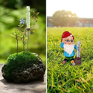 TBWHL 2pcs 5" Capacity Rain Gauge Glass Replacement Tube for Yard Garden Outdoor Home