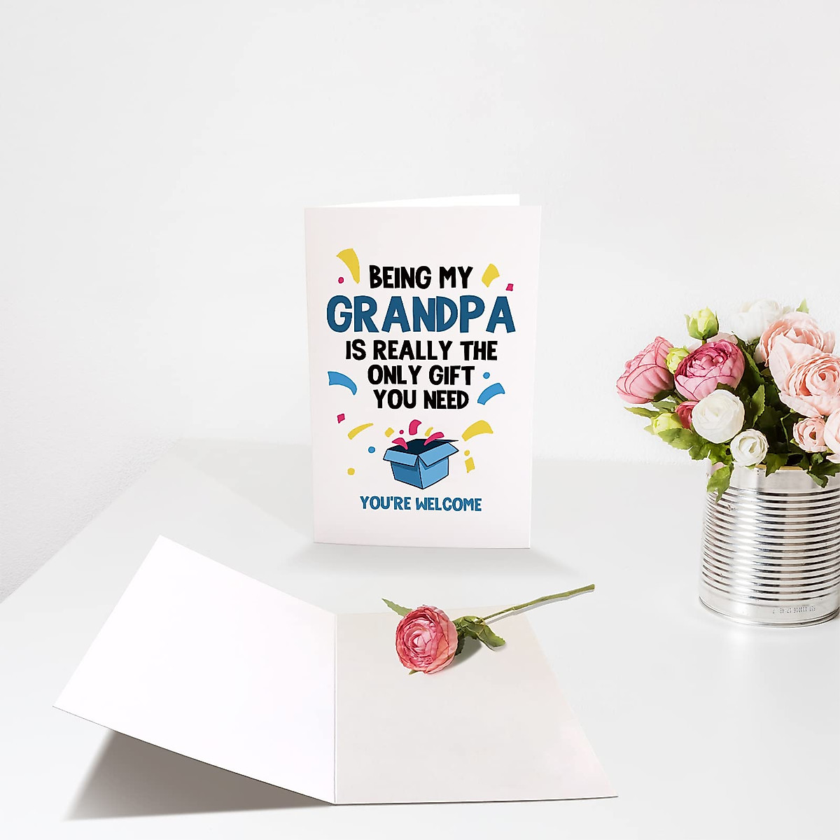 Funny Grandpa Father's Day Card, Father's Day Card from Granddaughter Grandson, Granddad Birthday Card, Being My Grandpa Is Really The Only Gift You Need